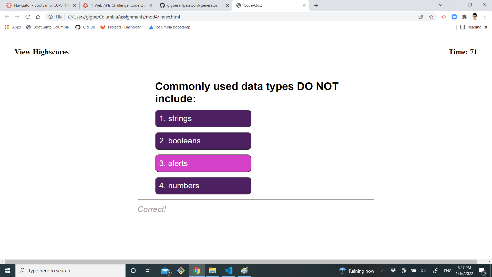 GitHub - glgberat/code-quiz