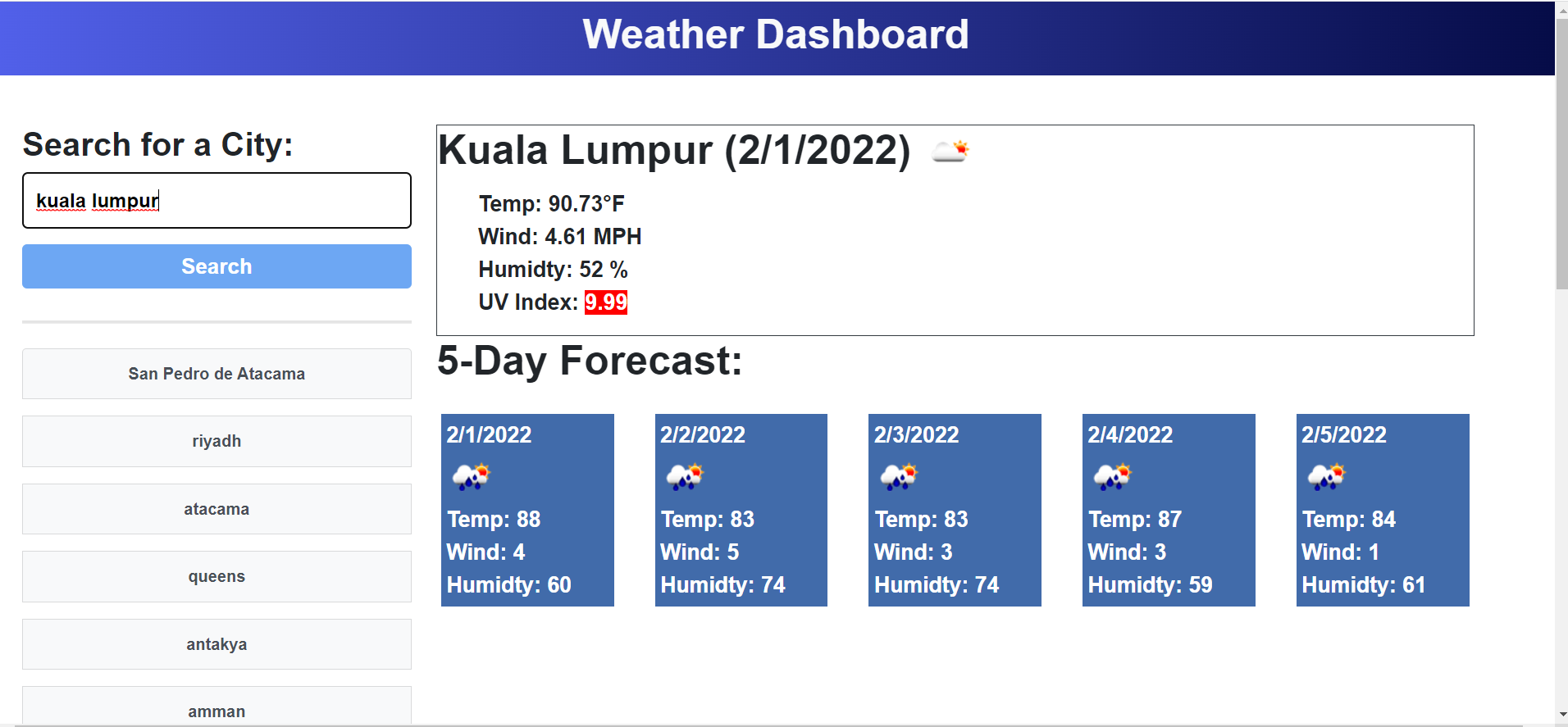 GitHub - glgberat/weather-dashboard